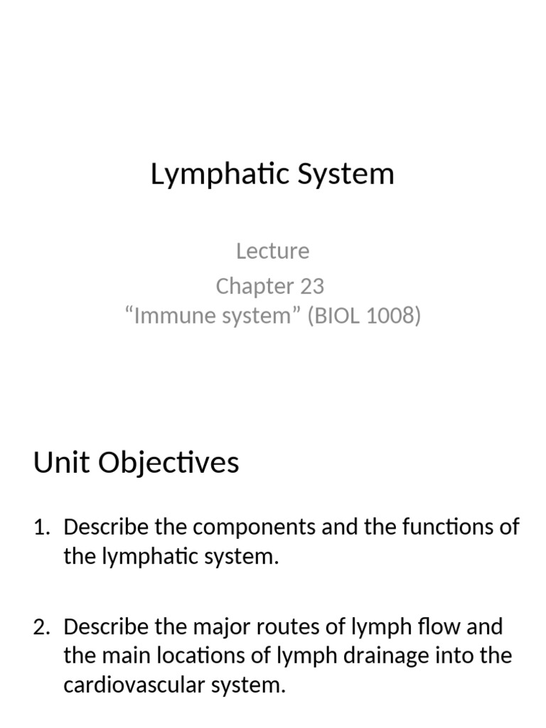 1009 - Lymphatic System Notes | PDF | Lymphatic System | Lymph