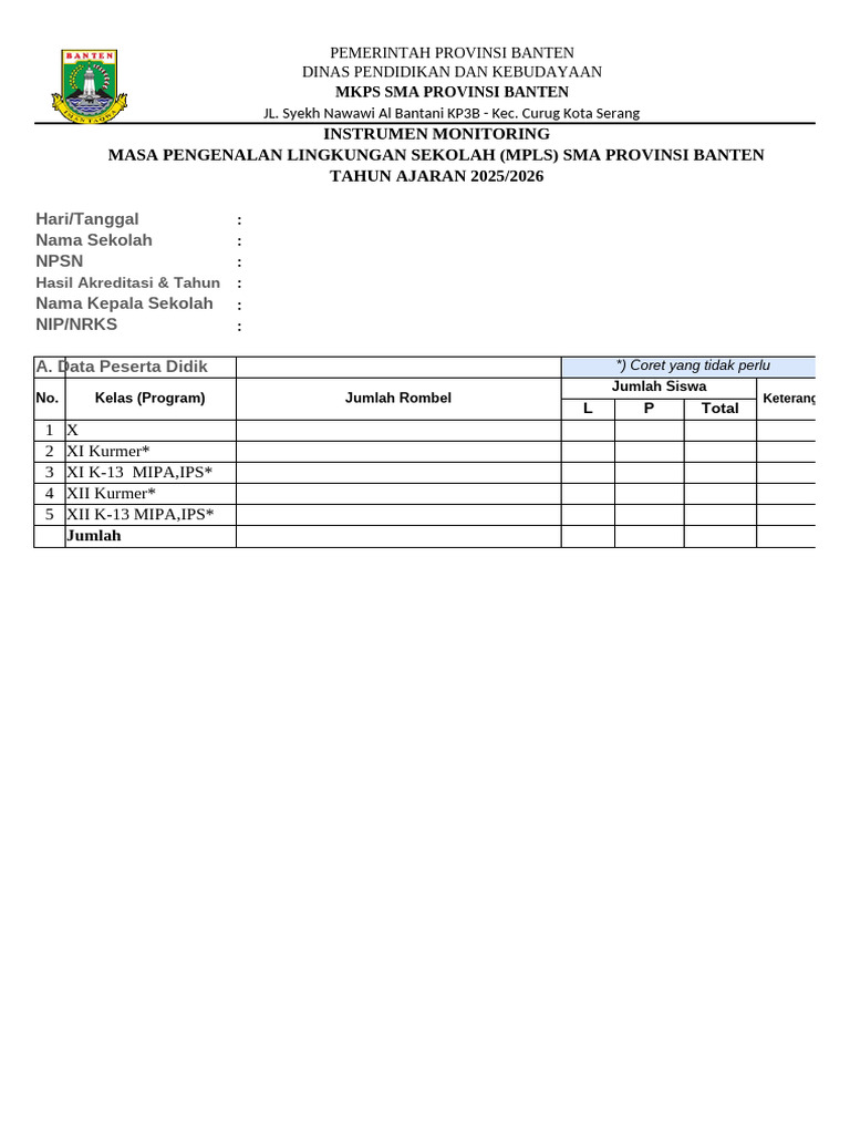 Monitoring MPLS SMA Banten 2025/2026 | PDF
