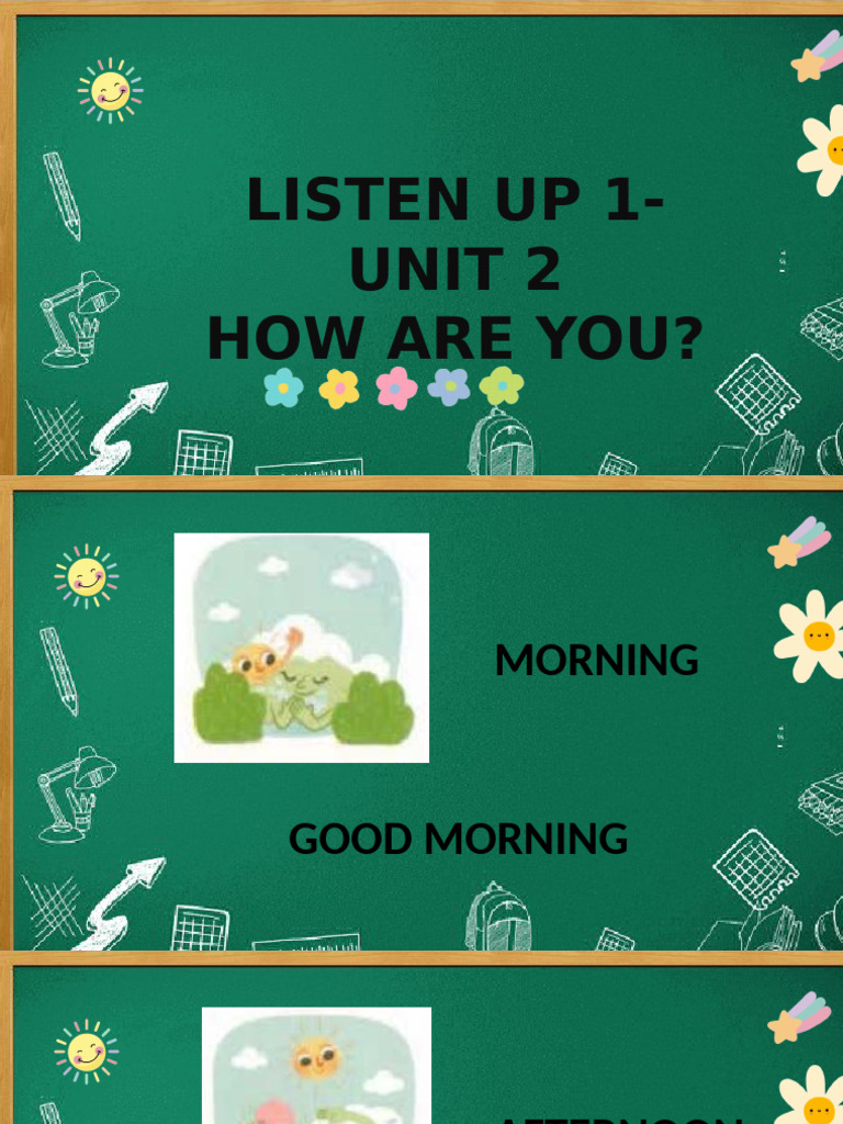 Unit 2 How Are You | PDF