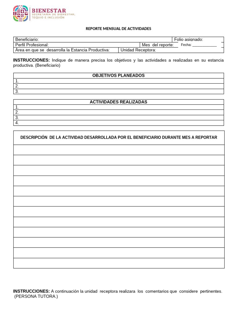 Informe Mensual de Actividades | PDF