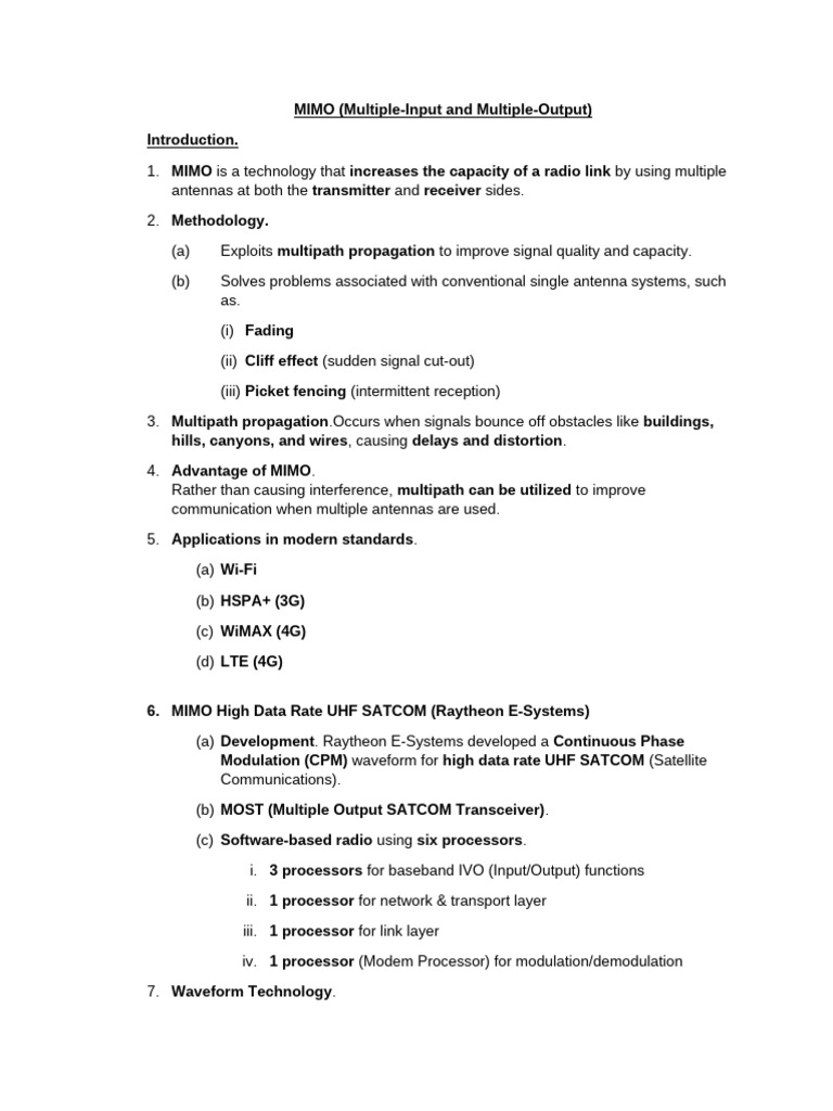 MIMO | PDF