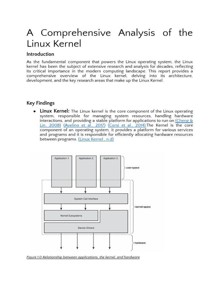 A Comprehensive Analysis of the Linux Kernel (2) (1) | PDF | Kernel (Operating System) | Process ...