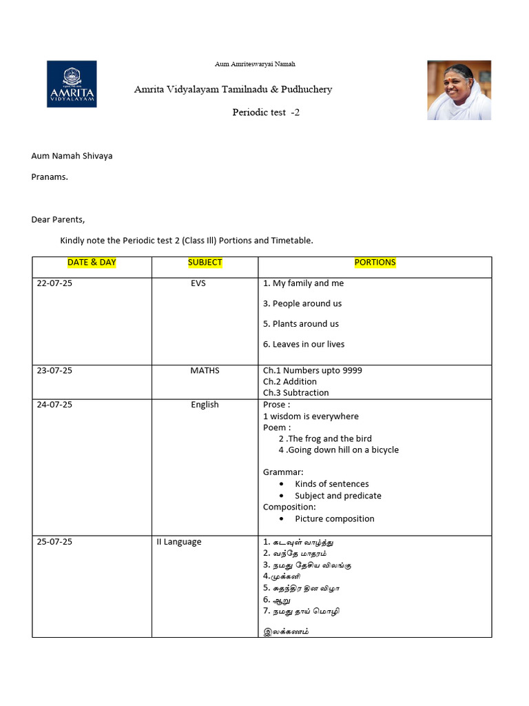 Portions and Timetable - Class LLL PT 2-1 | PDF