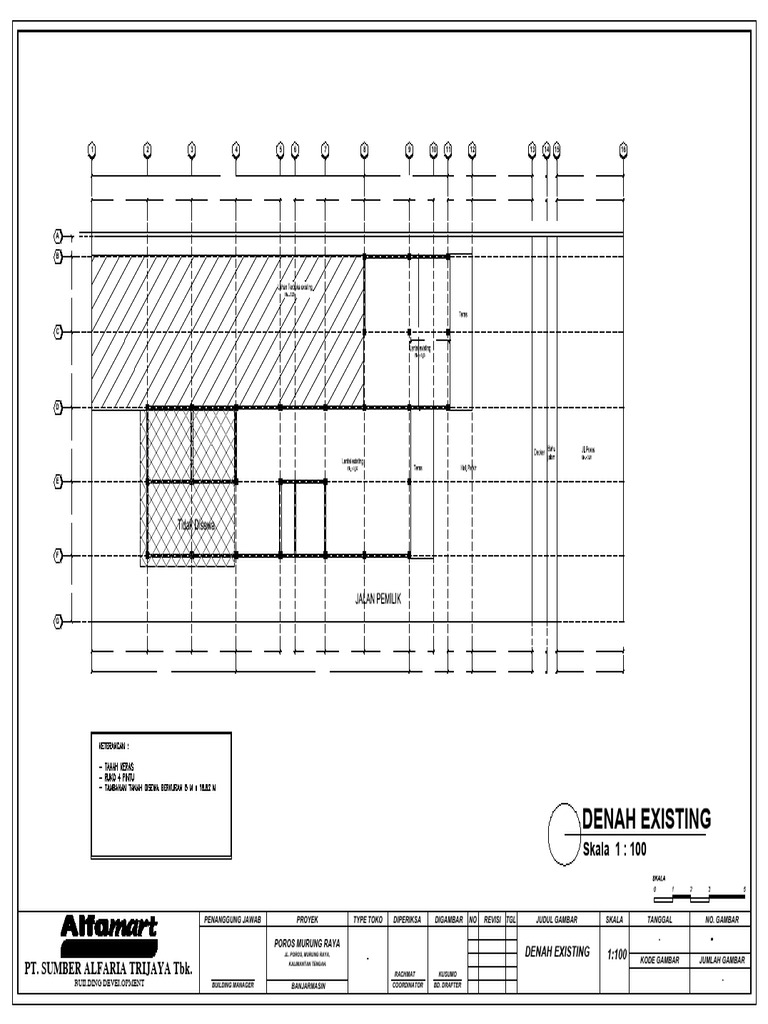 Poros Murung (Rsud) - Denah Existing | PDF