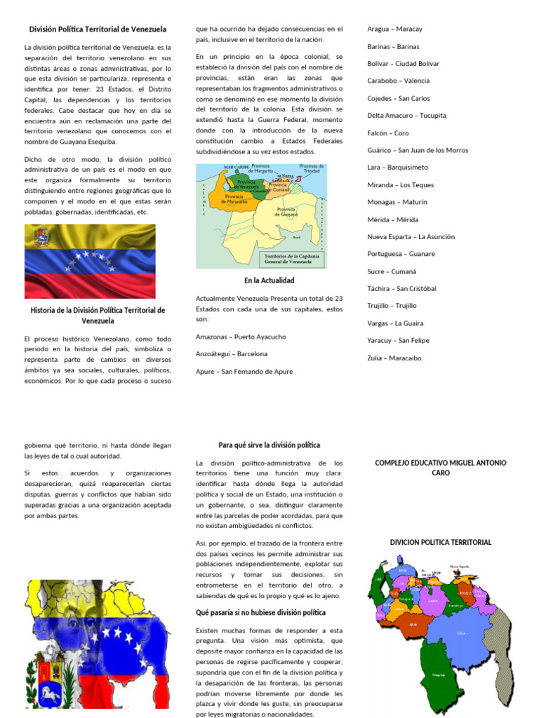 División Política Territorial de Venezuela | PDF | Venezuela