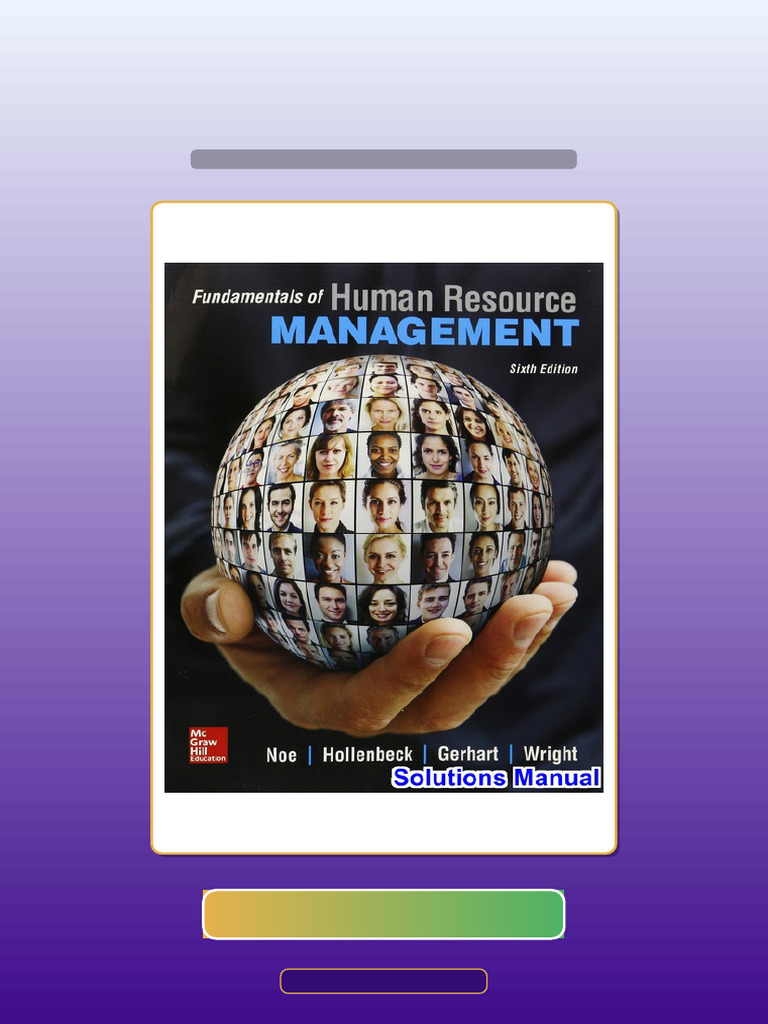 Fundamentals of Human Resource Management 6th Edition Noe Fast Access ...