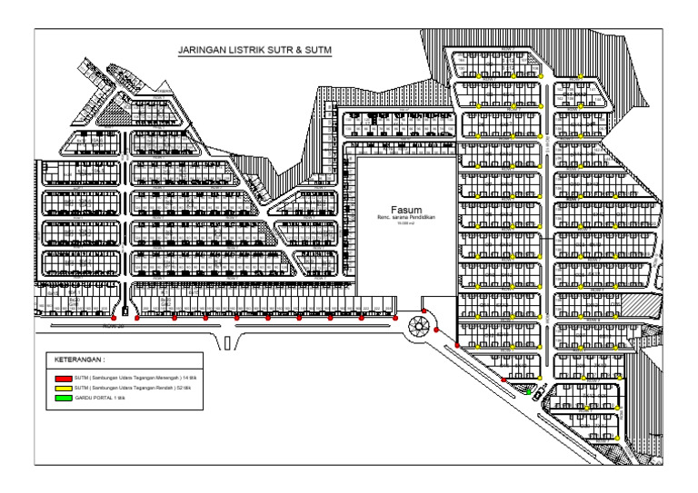 Rencana Jaringan Listrik SUTR/SUTM | PDF