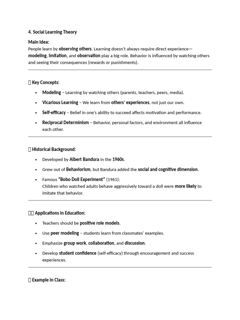 Understanding Social Learning Theory | PDF