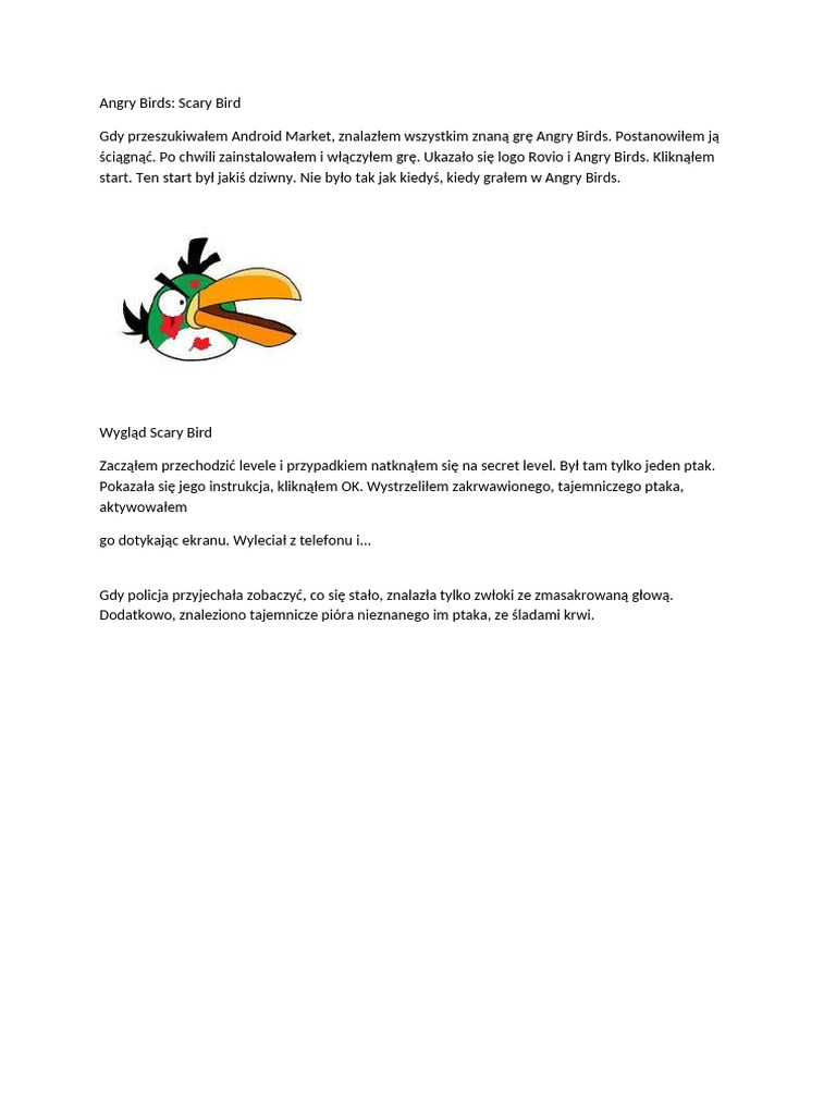 Angry Birds - Scary Bird | PDF
