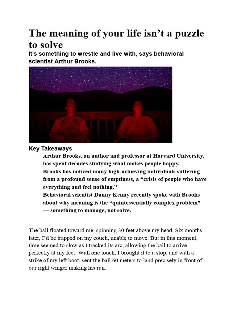Finding Meaning in Life's Complexity | PDF | Mind | Happiness
