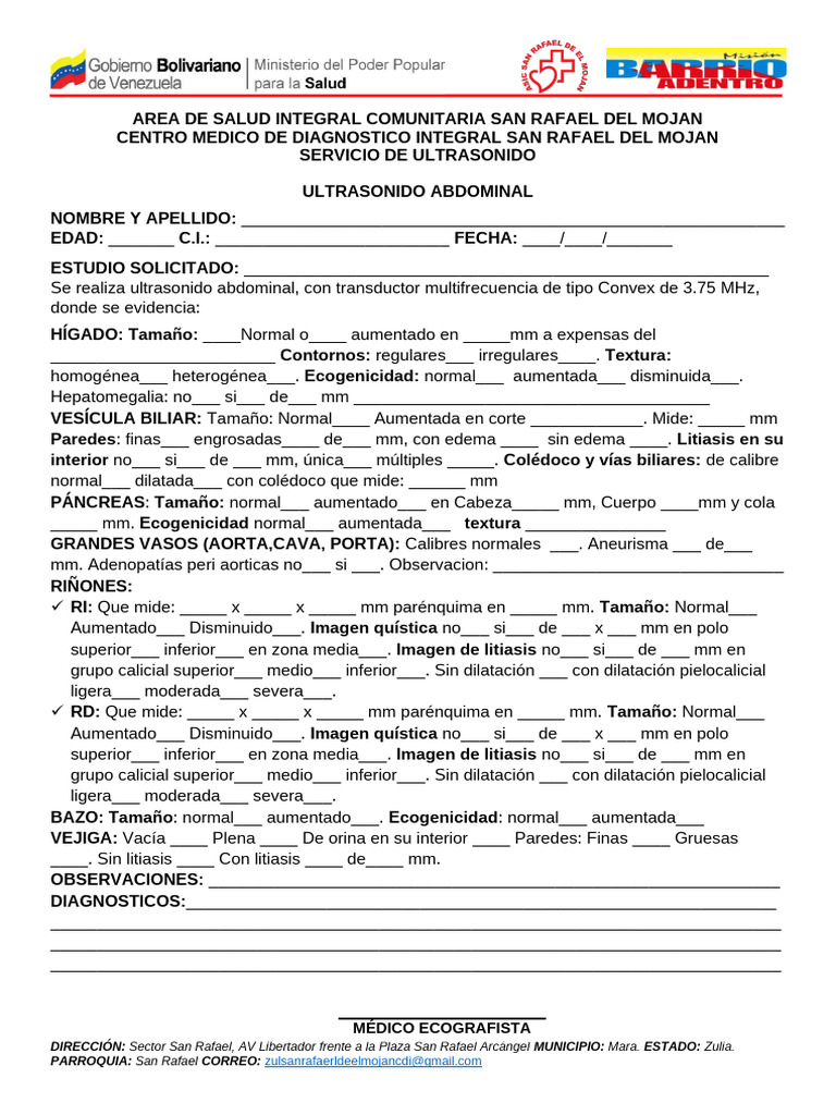 Ultrasonido Abdominal: Grupo Calicial Medio | PDF | Ultrasonido | Abdomen