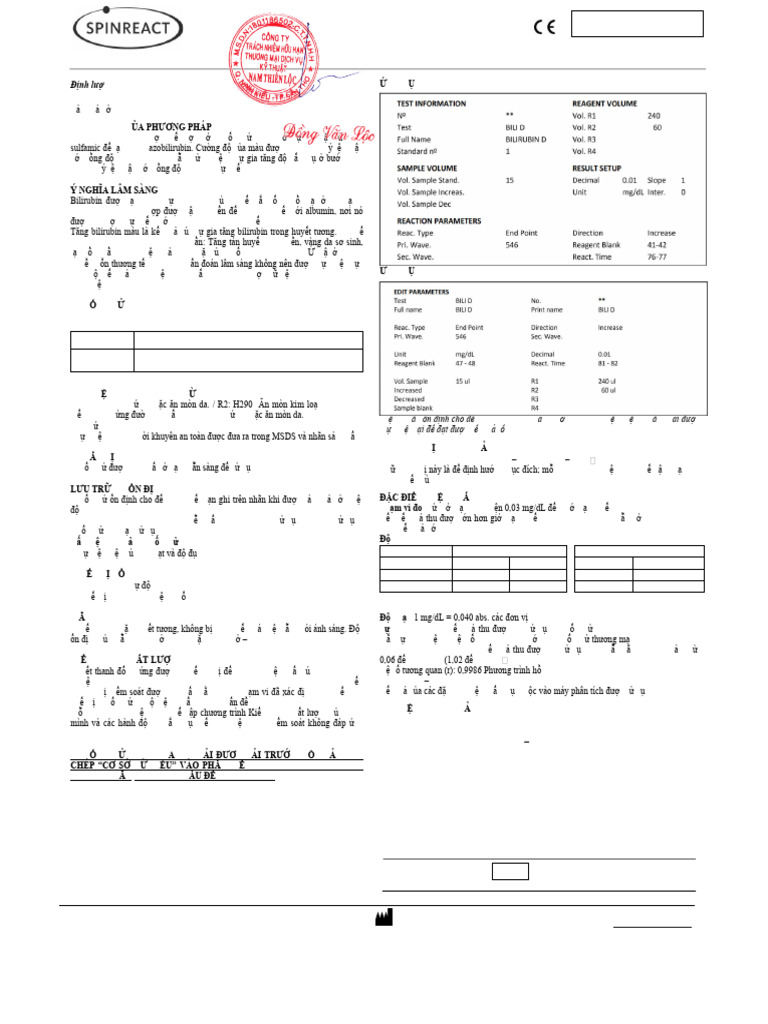 Direct Bilirubin DPD - TV | PDF