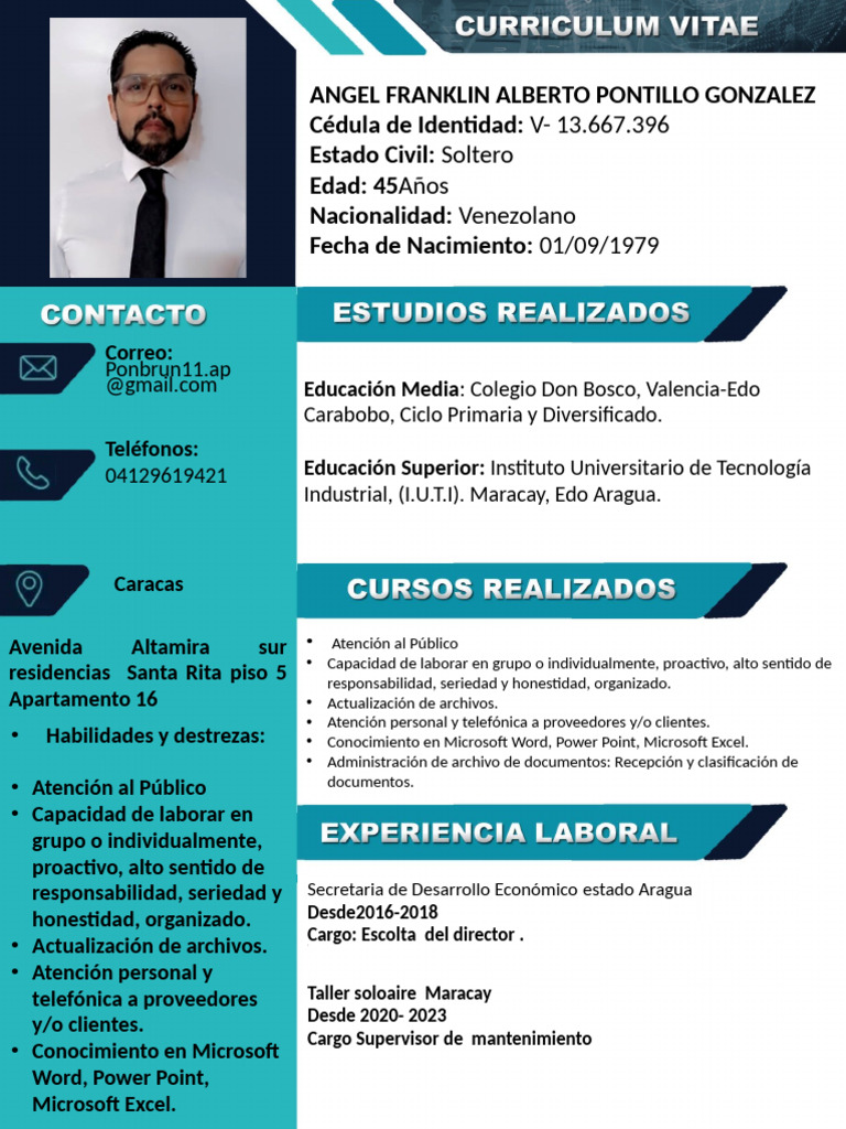 Sintesis Curricular Angel Pontillo 2025 | PDF