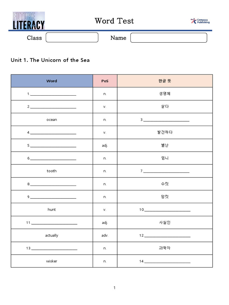 Future Literacy 100 1 Word Test | PDF
