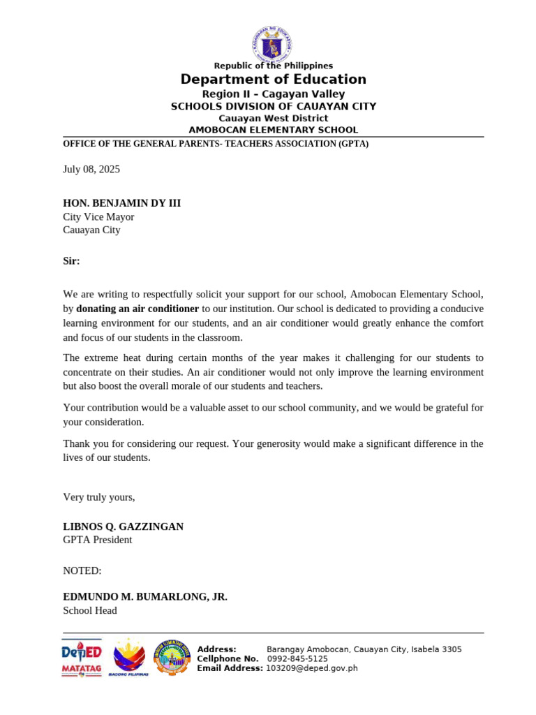 Solicit Letter Aircon | PDF