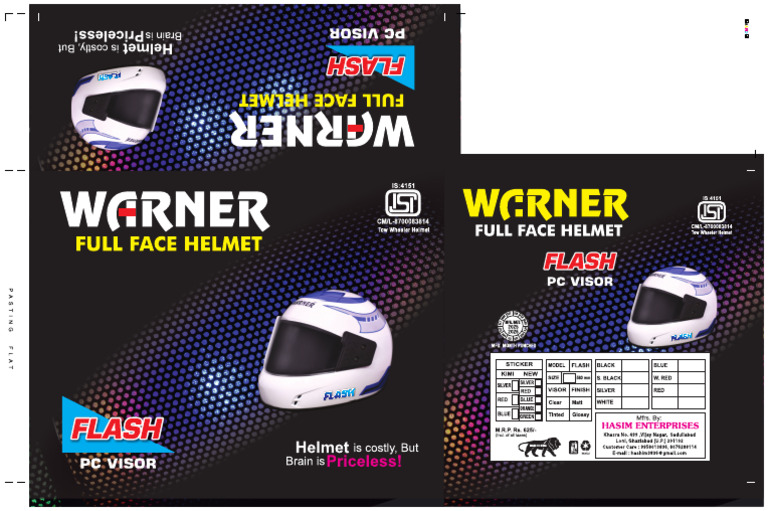 Warner Flash Helmet 4 Col | PDF