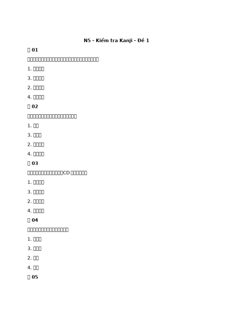 Trac Ngiem Kanji n5 | PDF