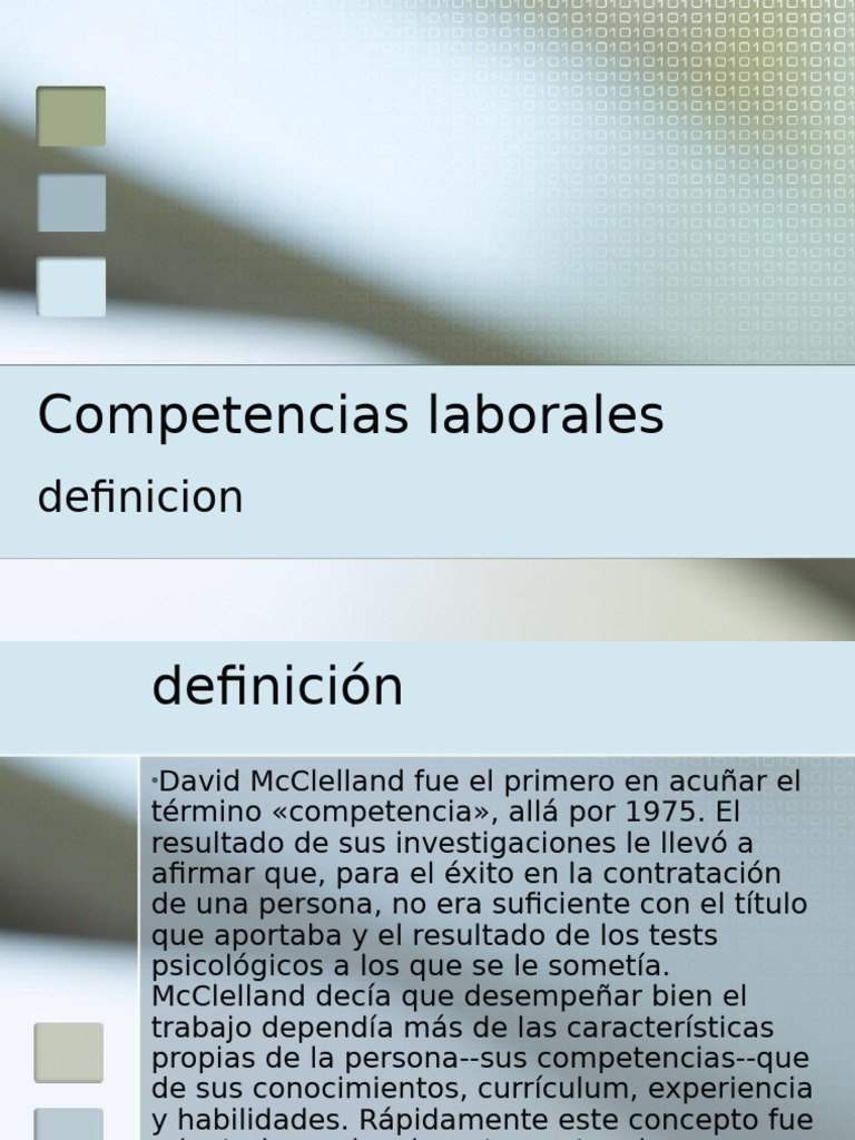 Competencias Laborales MC Lelland | PDF | Motivación | Motivacional