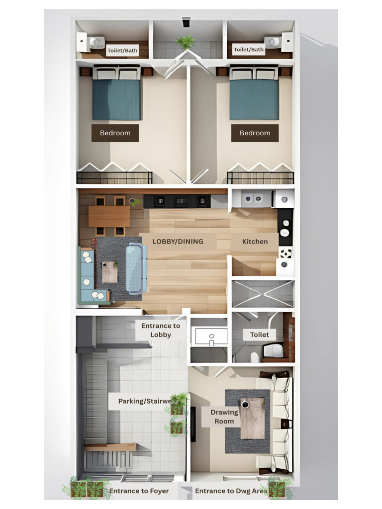 House Plan 25 Feet by 54 Feet. | PDF