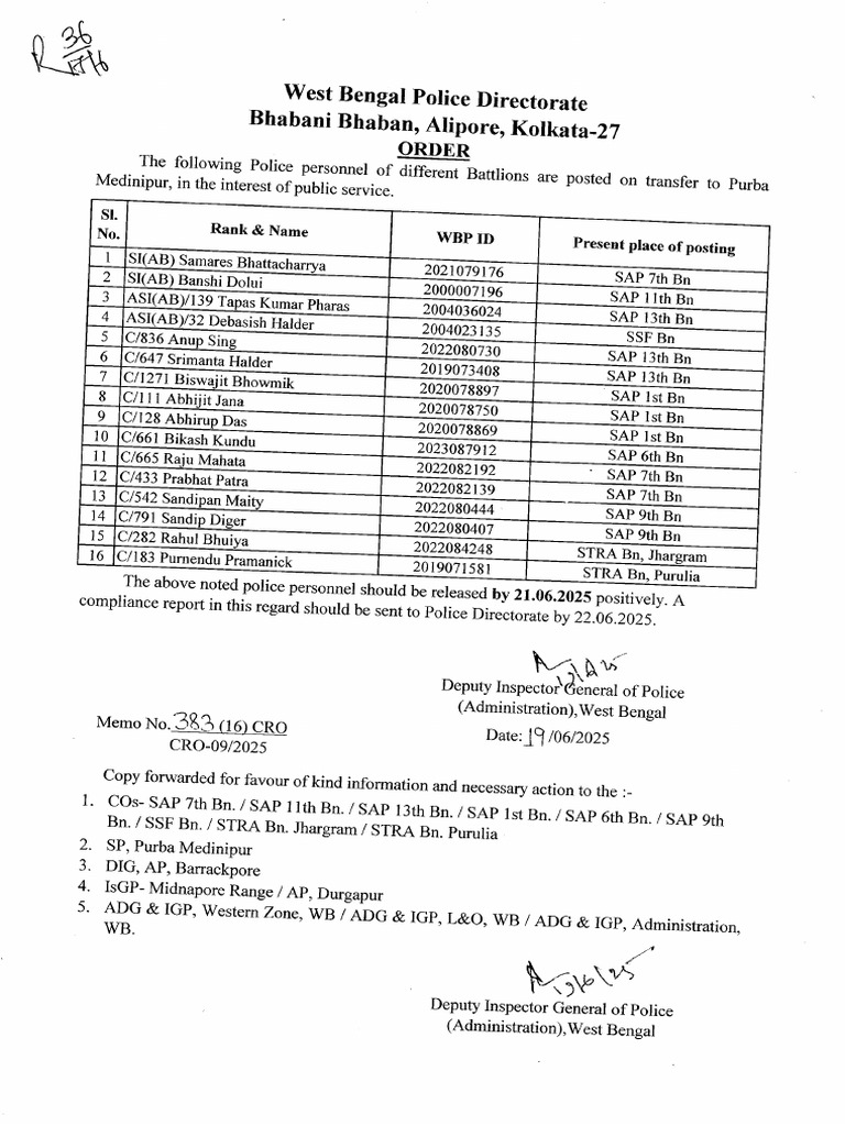Memo No 383 (16) Cro | PDF