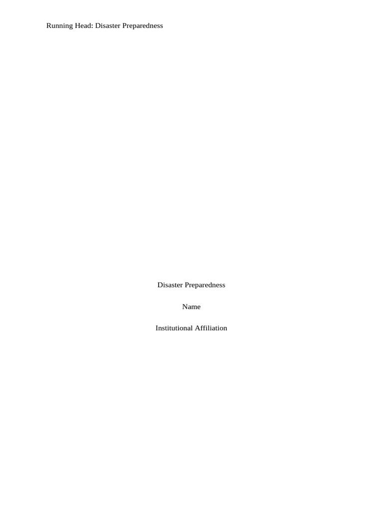 Disaster Preparedness and Management. Dealing With Disaster | PDF ...