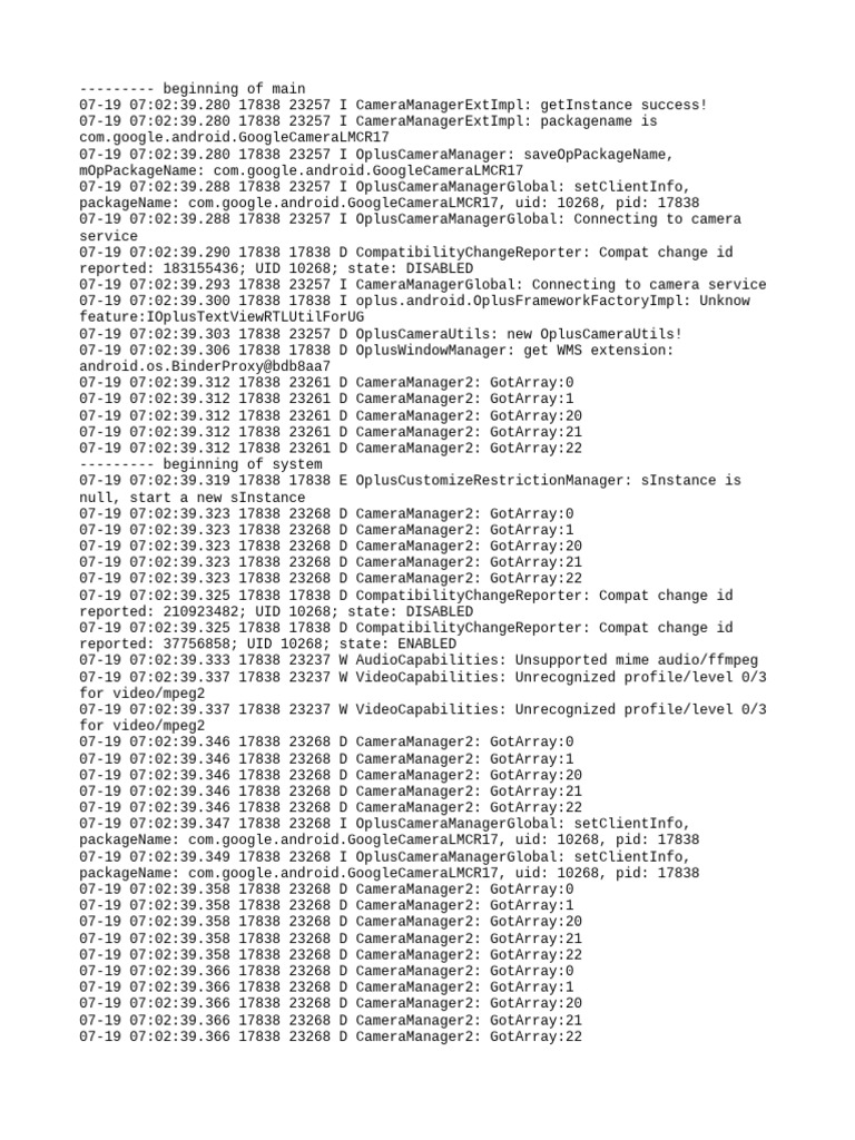 Log Cat 1752888759151 | PDF | Computer Engineering | Operating System Technology