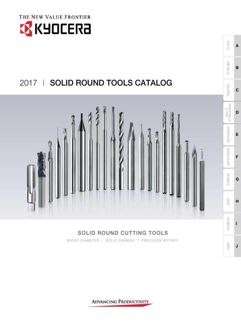 Kyocera Solid Round Cutting Tools Catalog | PDF | Steel | Alloy