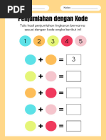 Lembar Kerja Coding Bentuk untuk TK | PDF