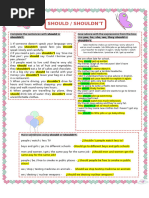Should - Shouldn't Worksheet For 3rd Live Worksheets | PDF | Worksheet ...