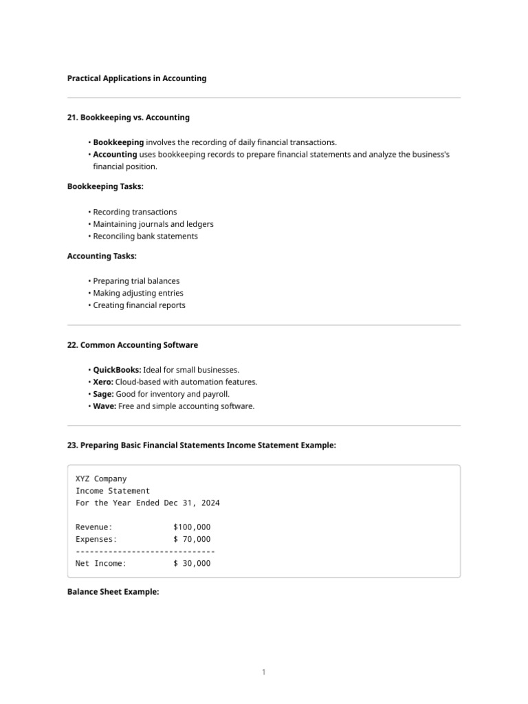 Practical Applications in Accounting | PDF | Debits And Credits | Bookkeeping