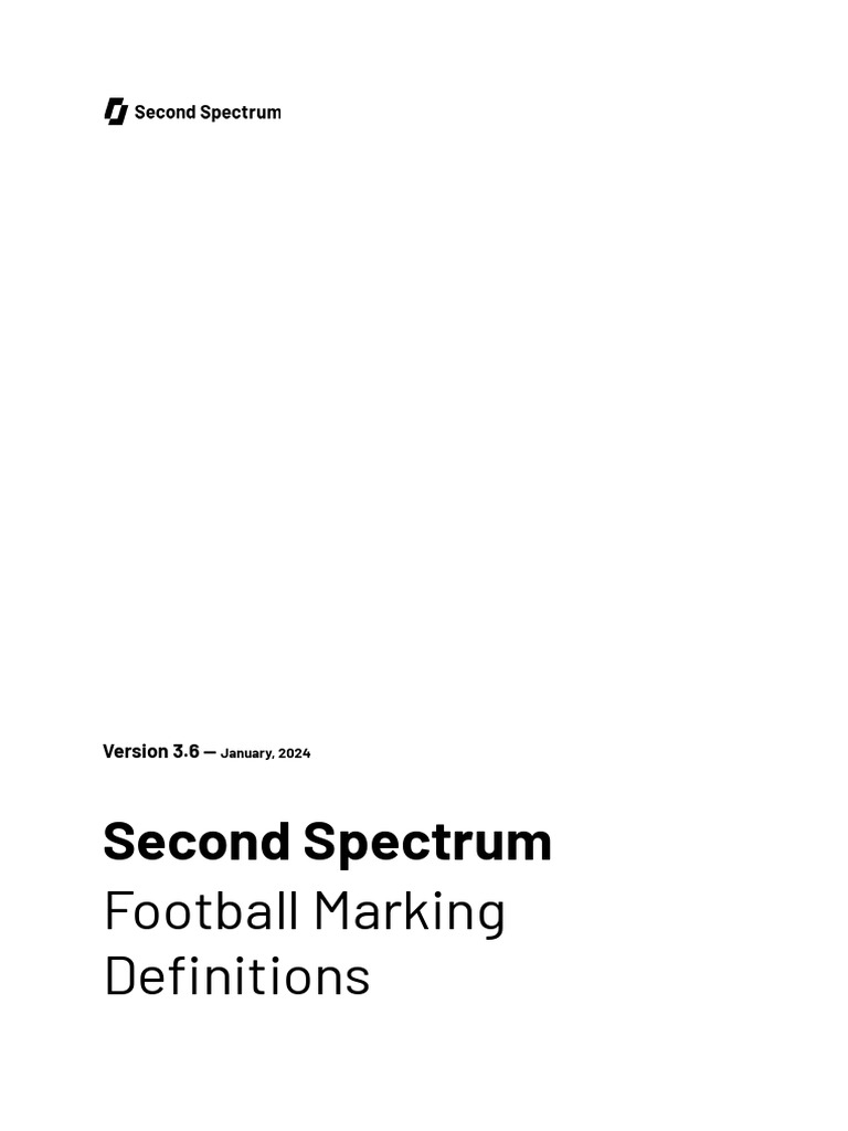 Second Spectrum - Football Marking Definitions | PDF | Forward ...