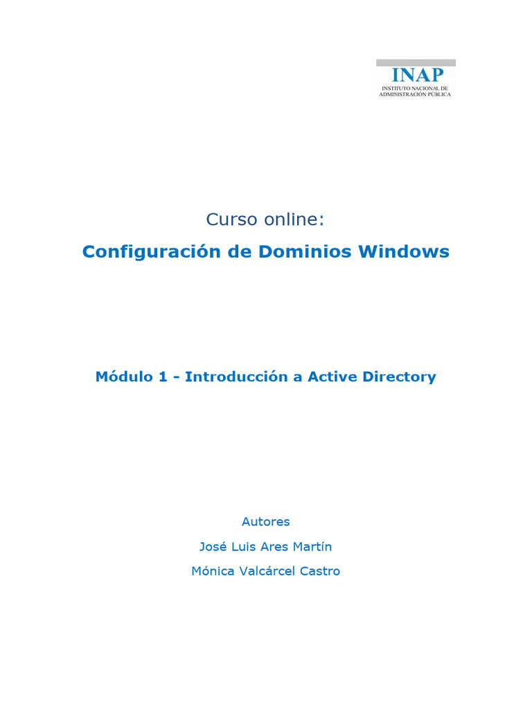 MODULO 1 - Introduccion A Active Directory | PDF | Directorio Activo | Windows 2000
