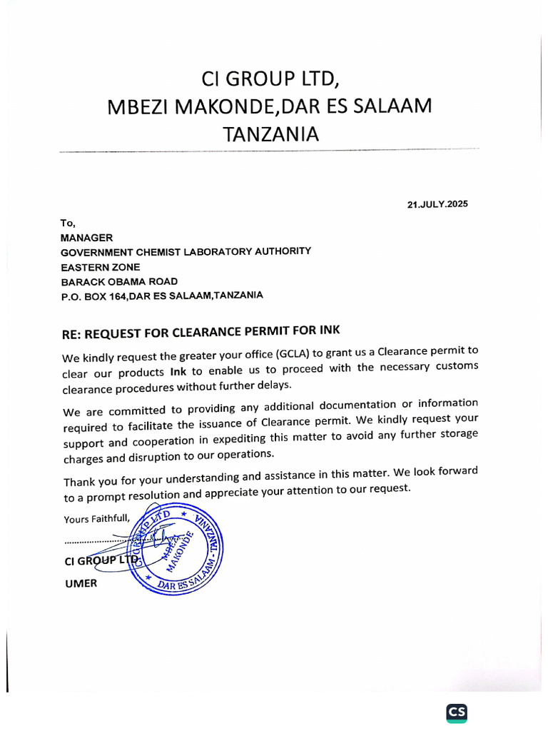 Supporting Letter | PDF