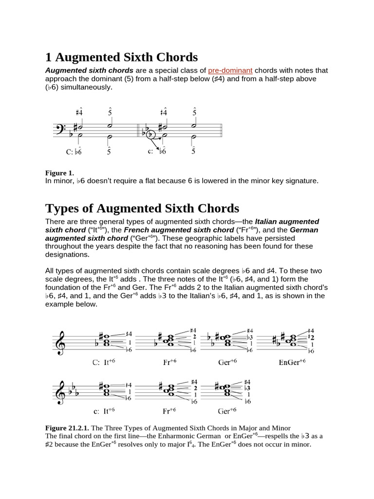 Augmented 6th Chords | PDF