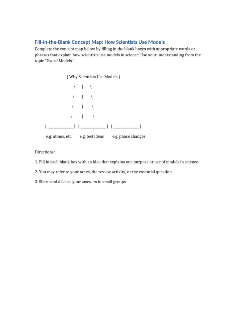 Concept Map: Scientific Models Explained | PDF