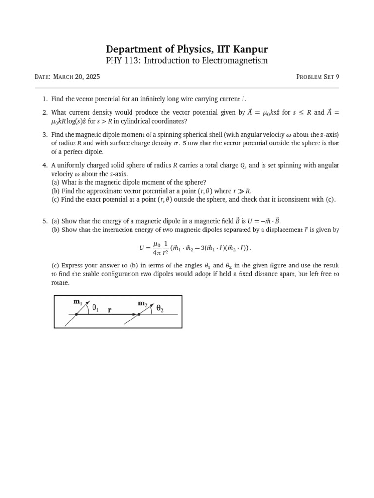 Assignment 9 Phy | PDF