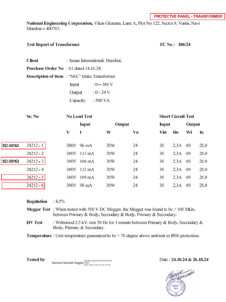Transformer TC | PDF