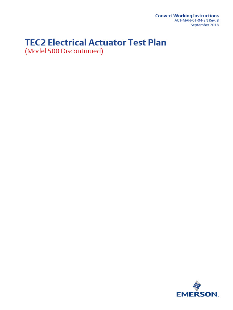 Programming Tec2 Electrical Actuator Test Plan Eim en 5080454 | PDF ...