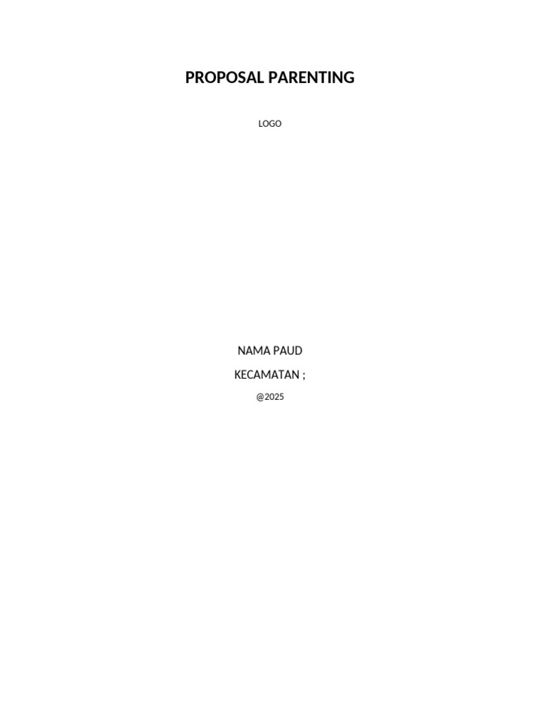 Template Proposal PAUD - Unicef | PDF