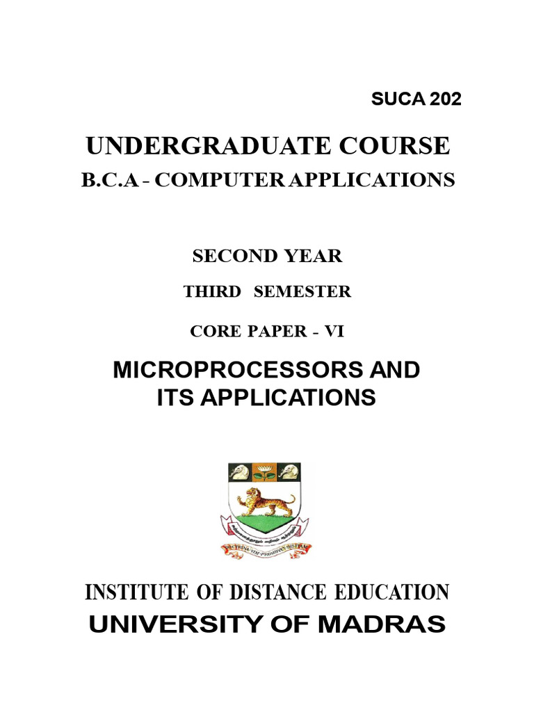 Microprocessors and Applications Overview | PDF | Central Processing Unit | Programming