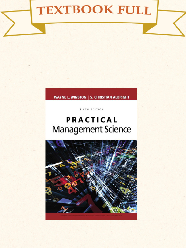 Practical Management Science Wayne L. Winston PDF Download | PDF ...