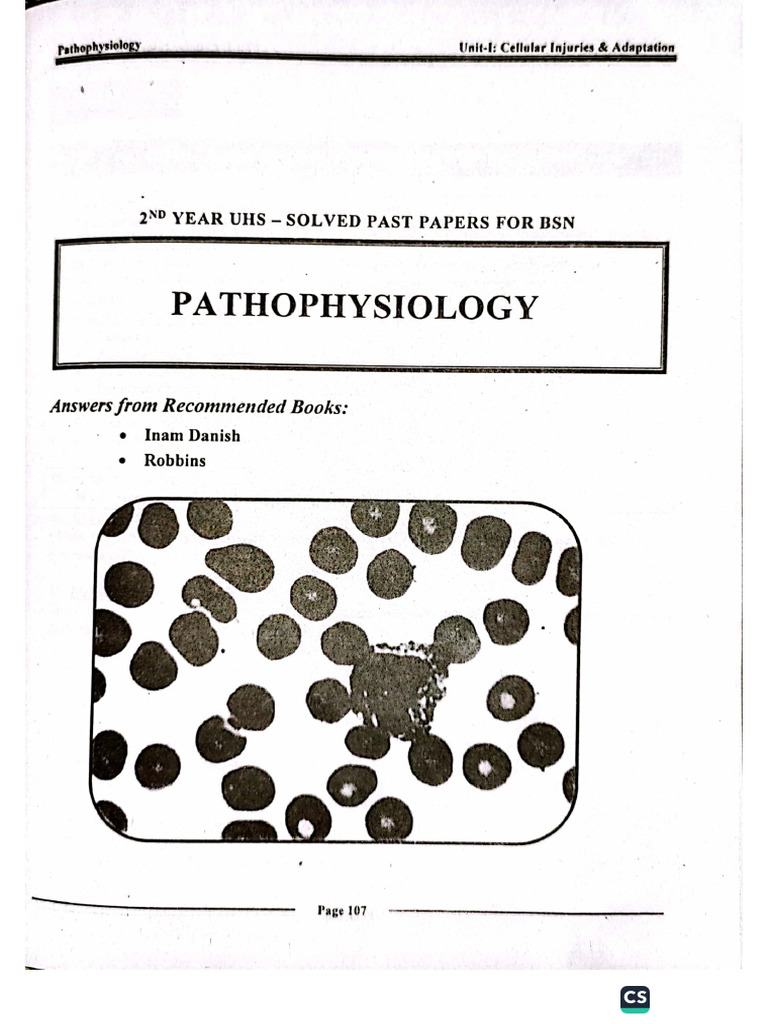 Pathophysiology Past Papers by Haider Ali | PDF