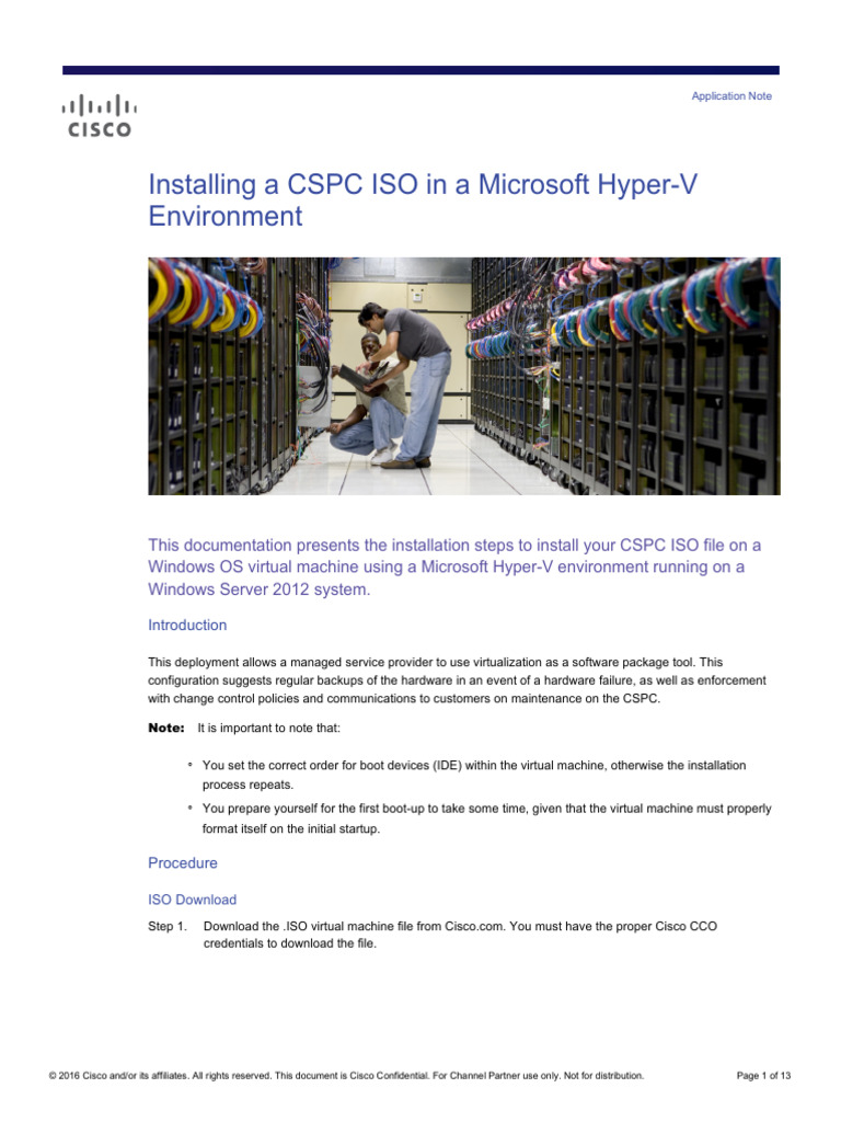 CSPC Iso Hyperv Install Appnote 0 | PDF | Hyper V | Booting
