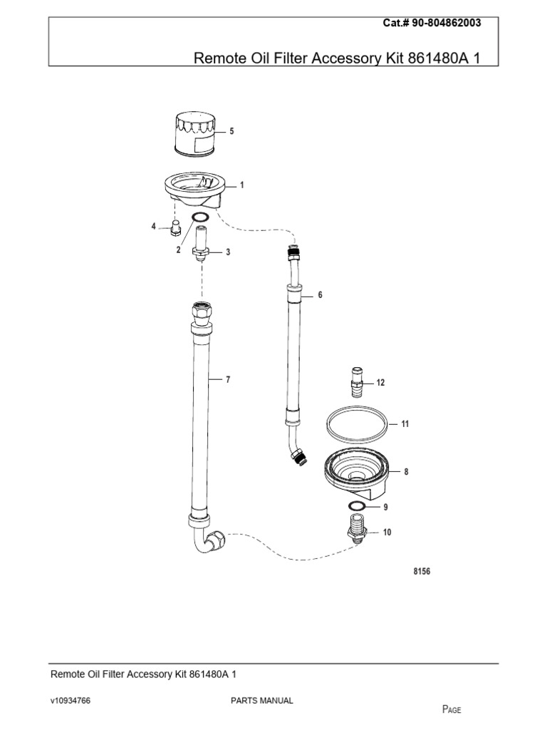 Remote Oil Filter Accessory Kit 861480A 1 | PDF