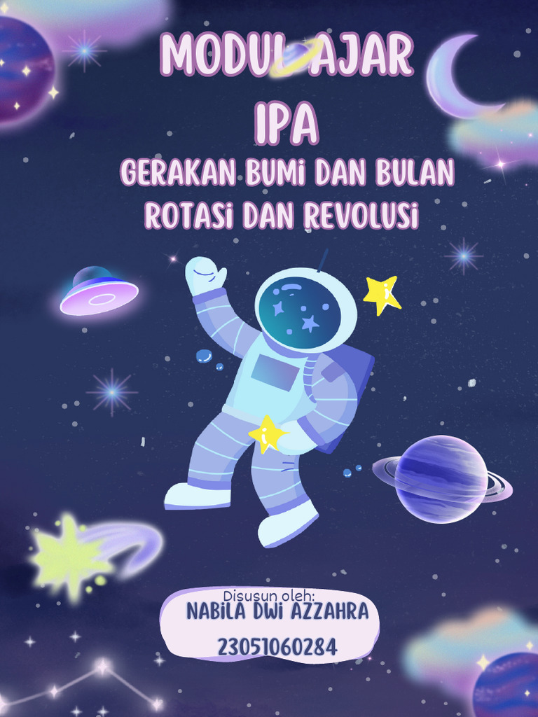Ungu Gradasi Ruang Angkasa Estetik Cover Modul Pembelajaran Dokumen A4 ...