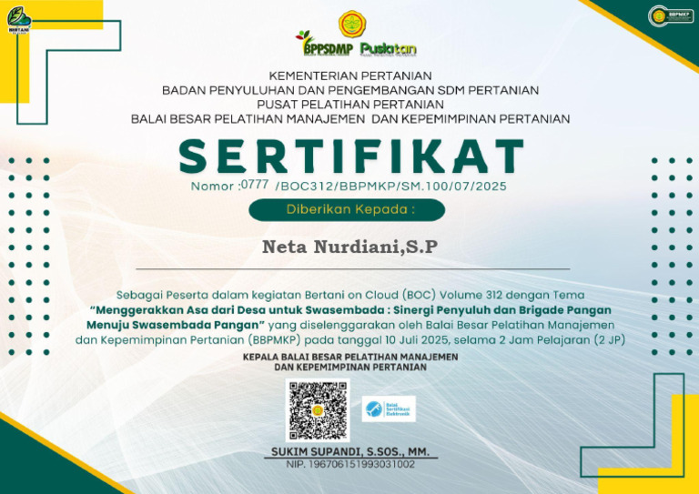 Neta Nurdiani, S.P | PDF