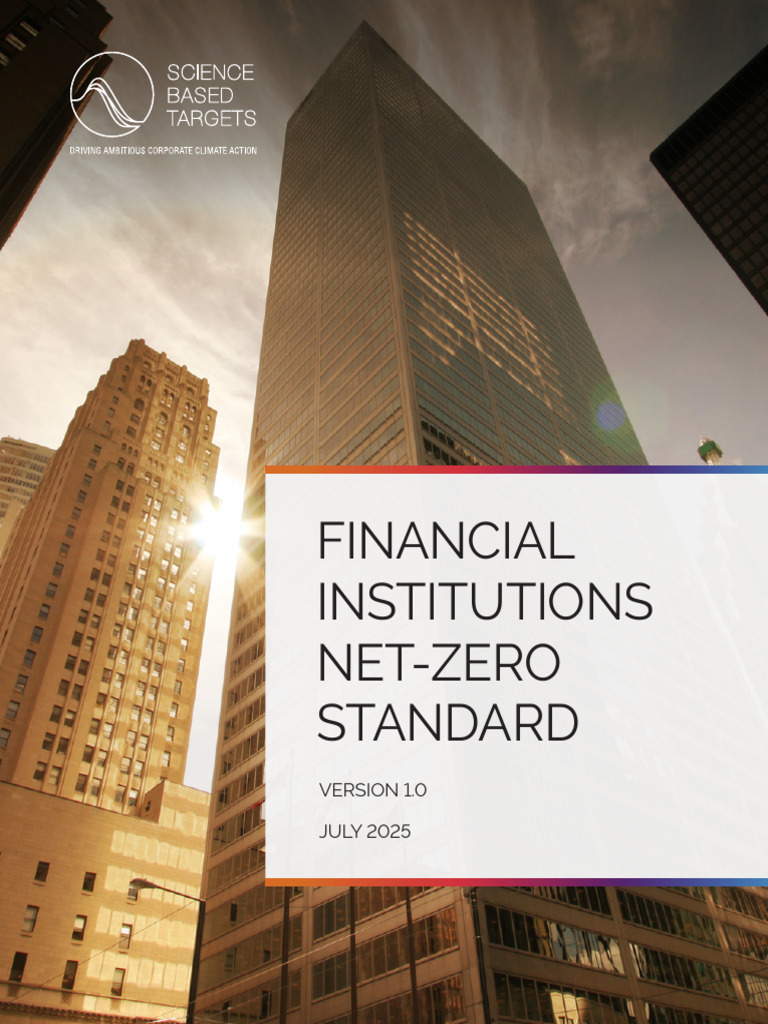 Financial Institutions Net Zero Standard | PDF | Climate Change Mitigation