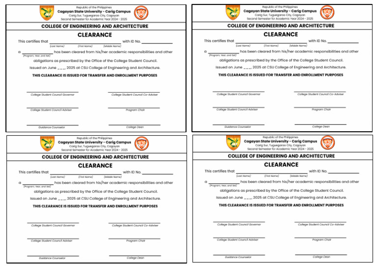 Clearance Slips | PDF
