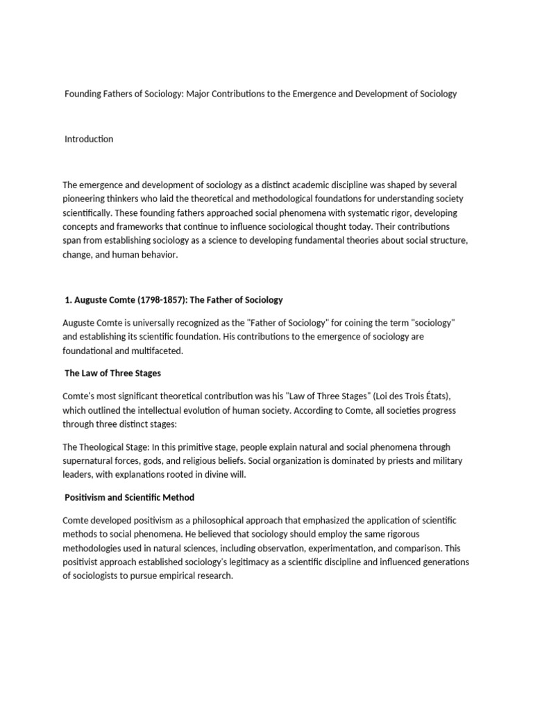 Founding Father-WPS Office | PDF | Sociology | Max Weber