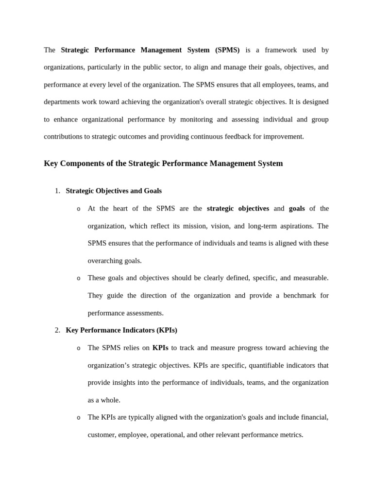 05 Strategic Performance Management System | PDF | Performance ...